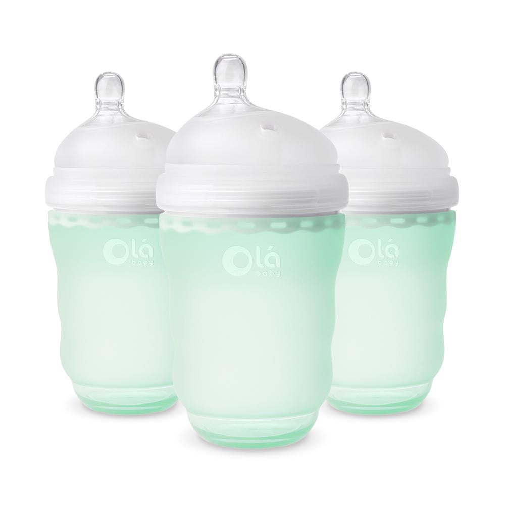 Olababy Gentle Silicone Baby Bottle, Anti-Colic, Wide Neck, Easy to ...
