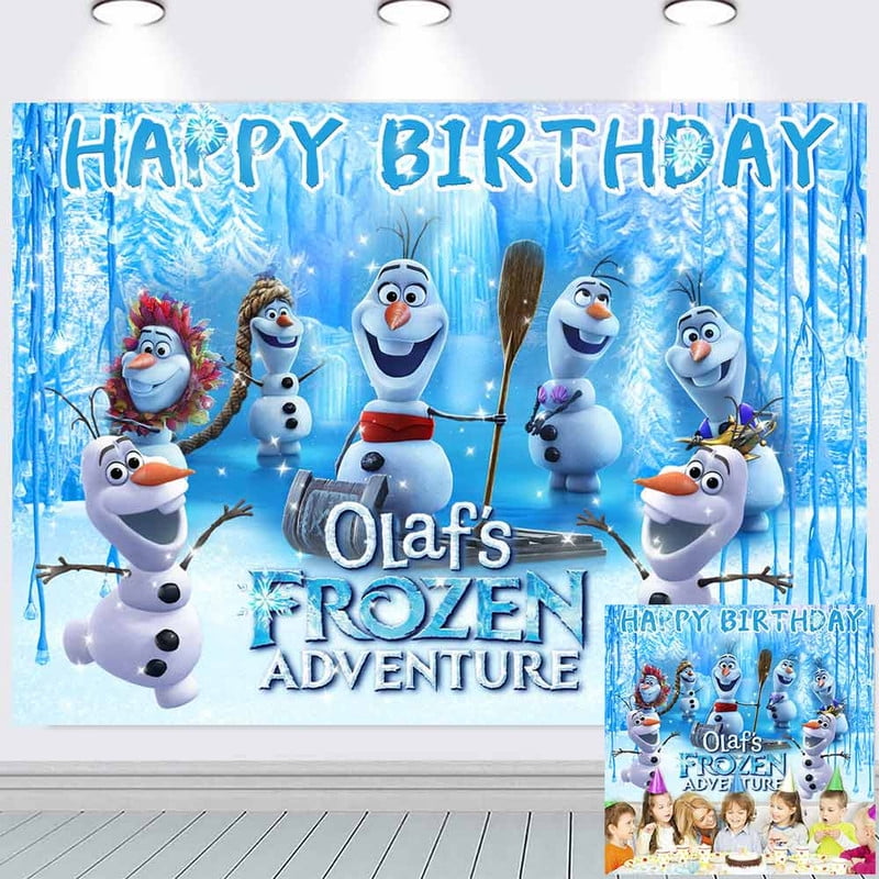 Olaf Backdrop Banner Party Supplies Poster Movie Theme Background for ...