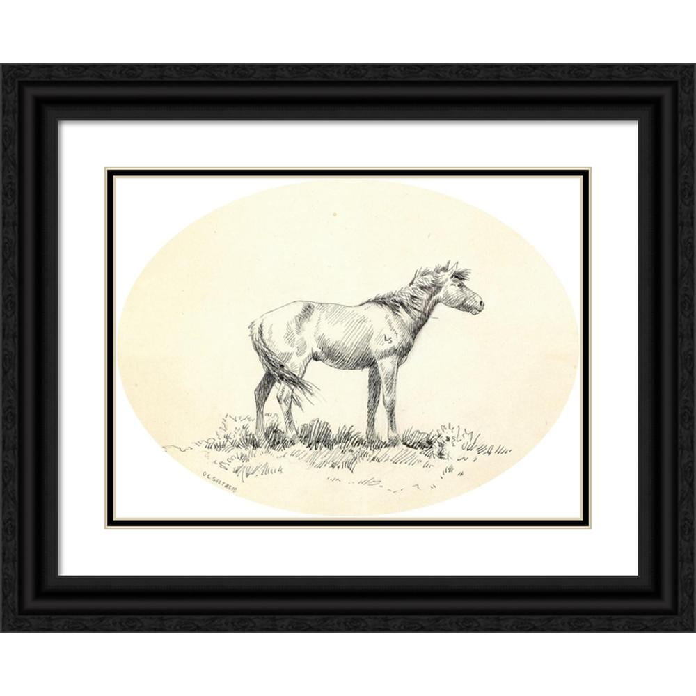 Olaf C. Seltzer 14x11 Black Ornate Wood Framed Double Matted Museum Art ...