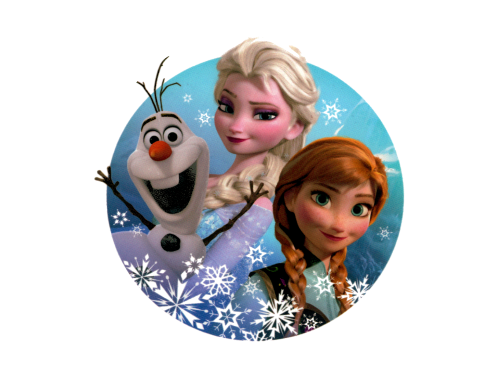 Olaf Elsa And Anna Edible Cake Topper 8 Round