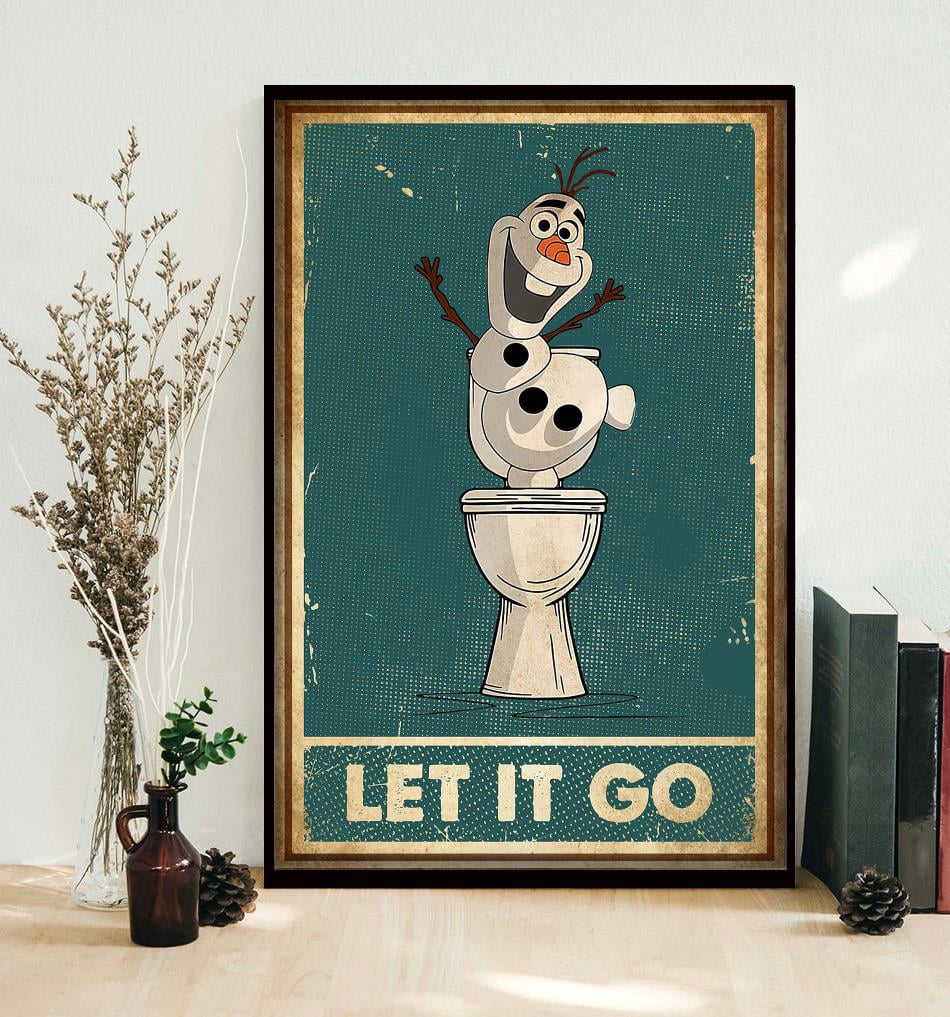 Olaf Frozen let it go poster 24 x 36 Inch Poster - Walmart.com