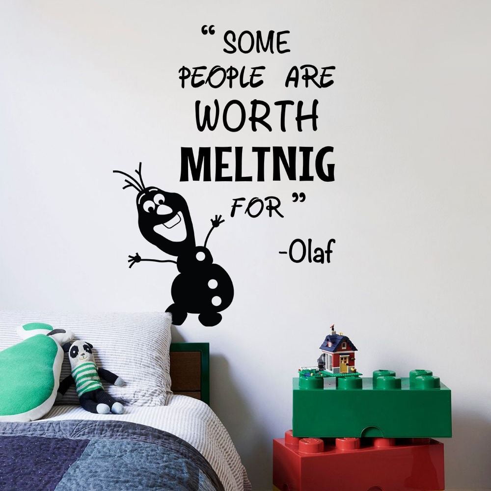 Olaf Snowman Frozen Quote Disney Cartoon Quotes Wall Sticker Art Decal ...