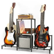 Flycity 4-Guitar Stand with Amp Stand, 3-Tier Rack & Cloth Drawer ...