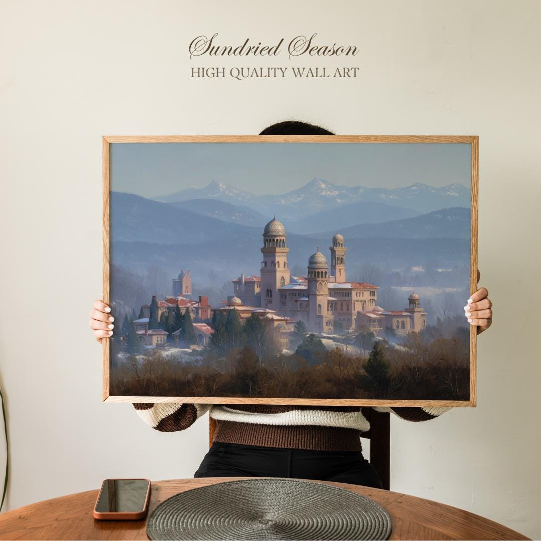 Olana New York Wall Art Print, Hudson Valley Winter Scene , Catskill ...