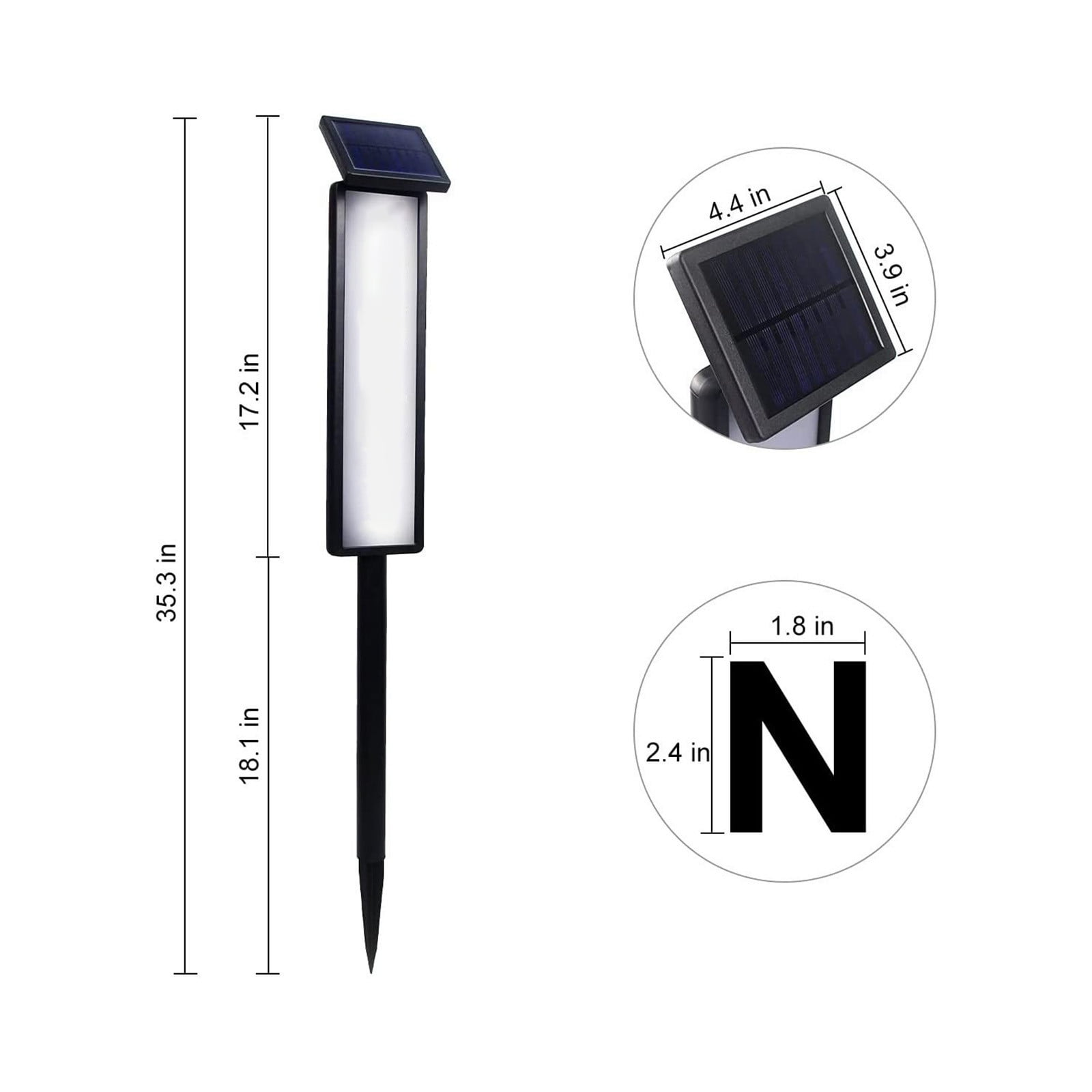 Olar Address Sign Solar Powered Address Sign Light Led Illuminated ...