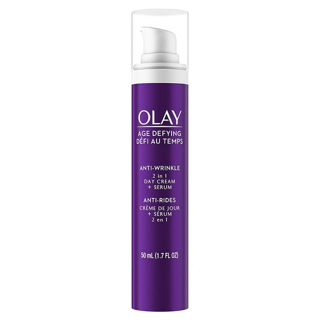 Olay Age-Defying Anti-Wrinkle 2-in-1 Day Cream + Serum, 1.7 fl oz ...