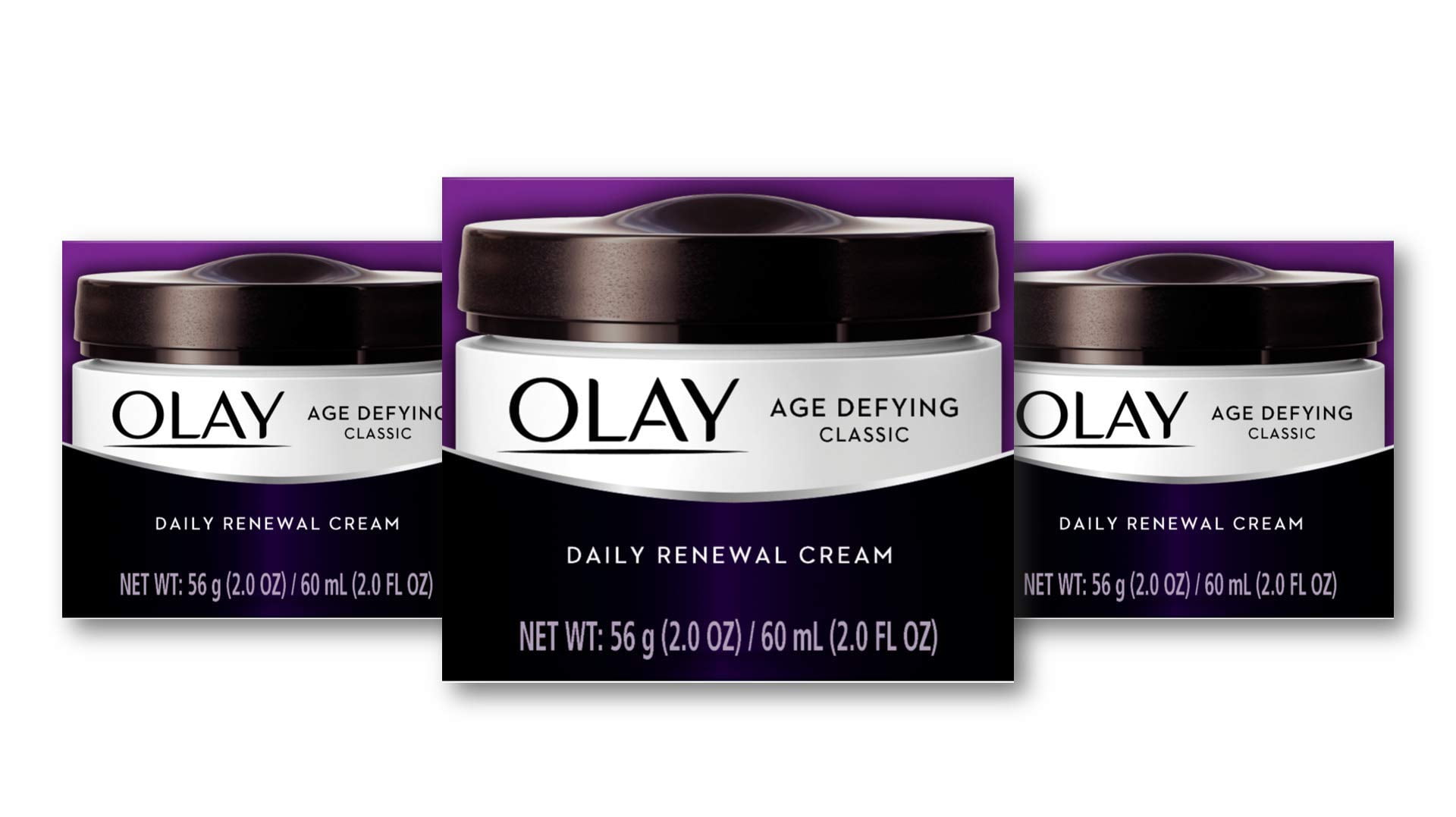 Olay Age Defying Daily Renewal Cream, Hydrating Face Moisturizer, Pack ...