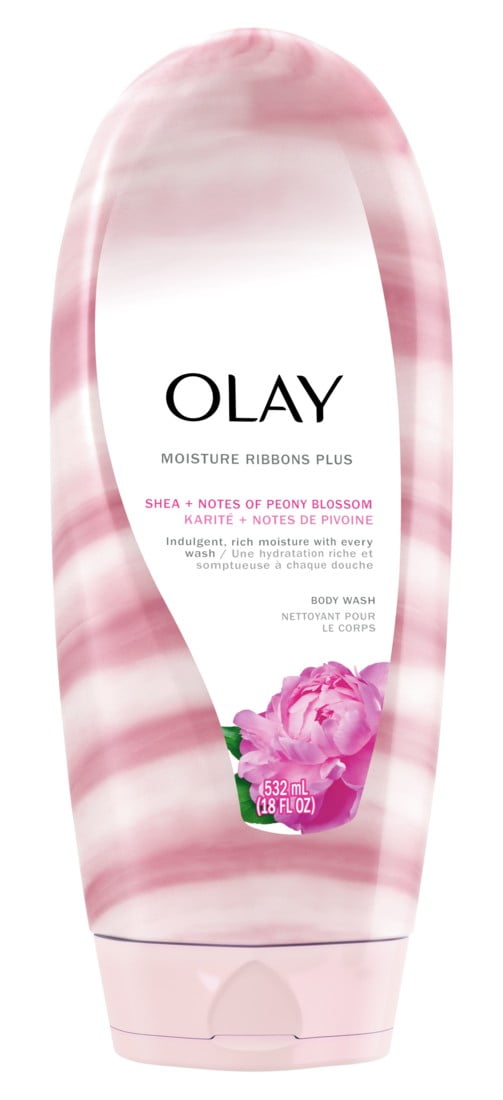 Olay Body Wash Moist Ribbons+ Shea+Notes Of Peony 18oz (Pack of 3 ...