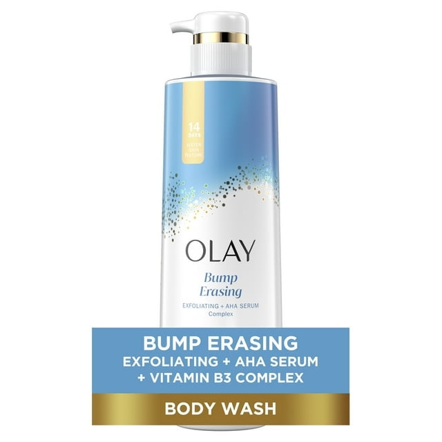 Olay Bump Erasing Exfoliating Body Wash with AHA Serum Complex, 20 oz ...