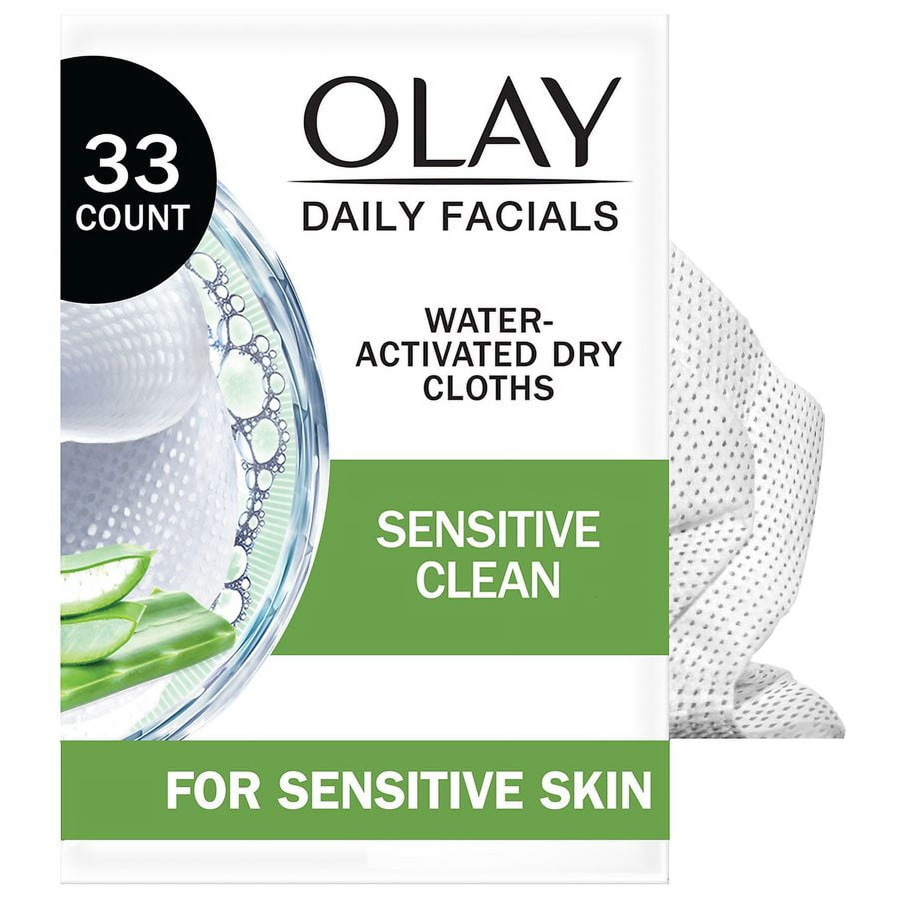 Olay Daily Facials Sensitive Cleansing Cloths, Fragrance-Free, 33 Count ...