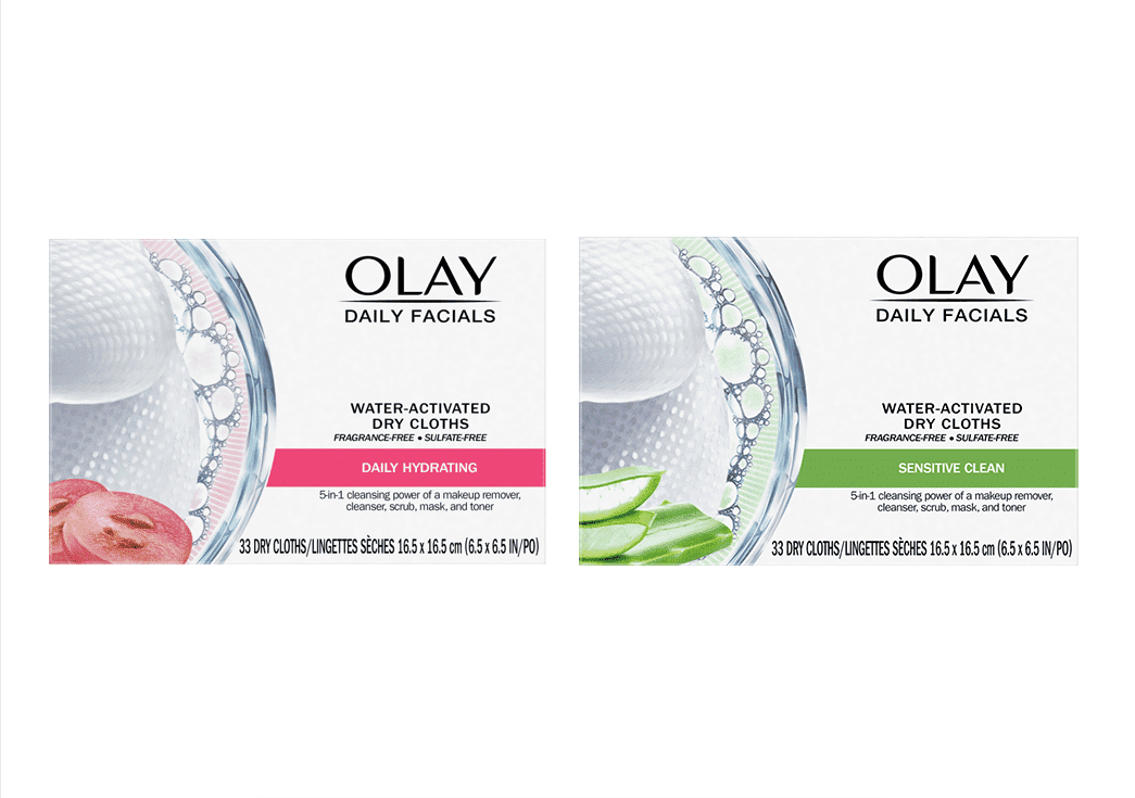 Olay Daily Facials Sensitive Hydrating Dry Cleansing Cloths, 33ct, Aloe ...