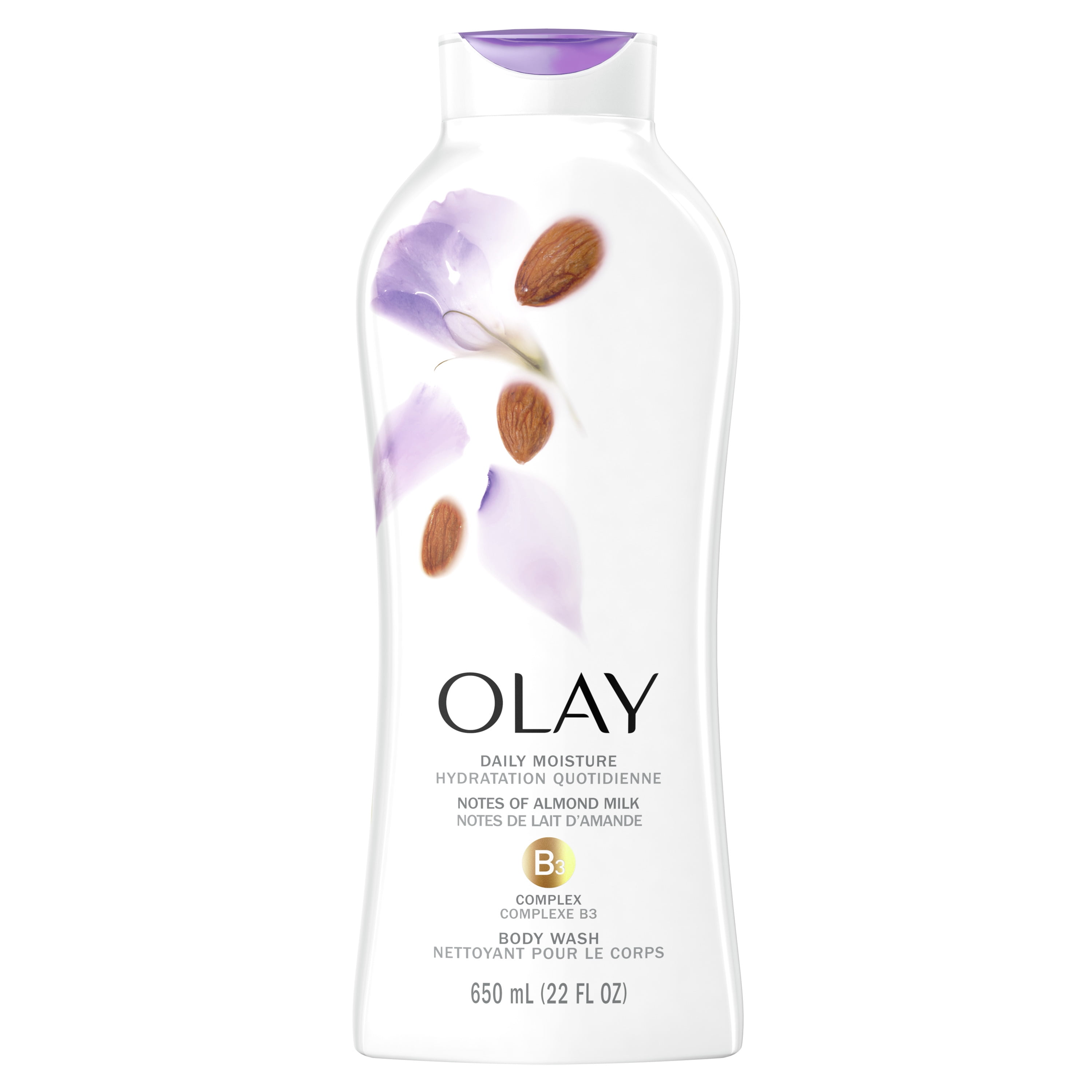 Olay Daily Moisture Body Wash with Almond Milk, 22 fl oz - Walmart.com