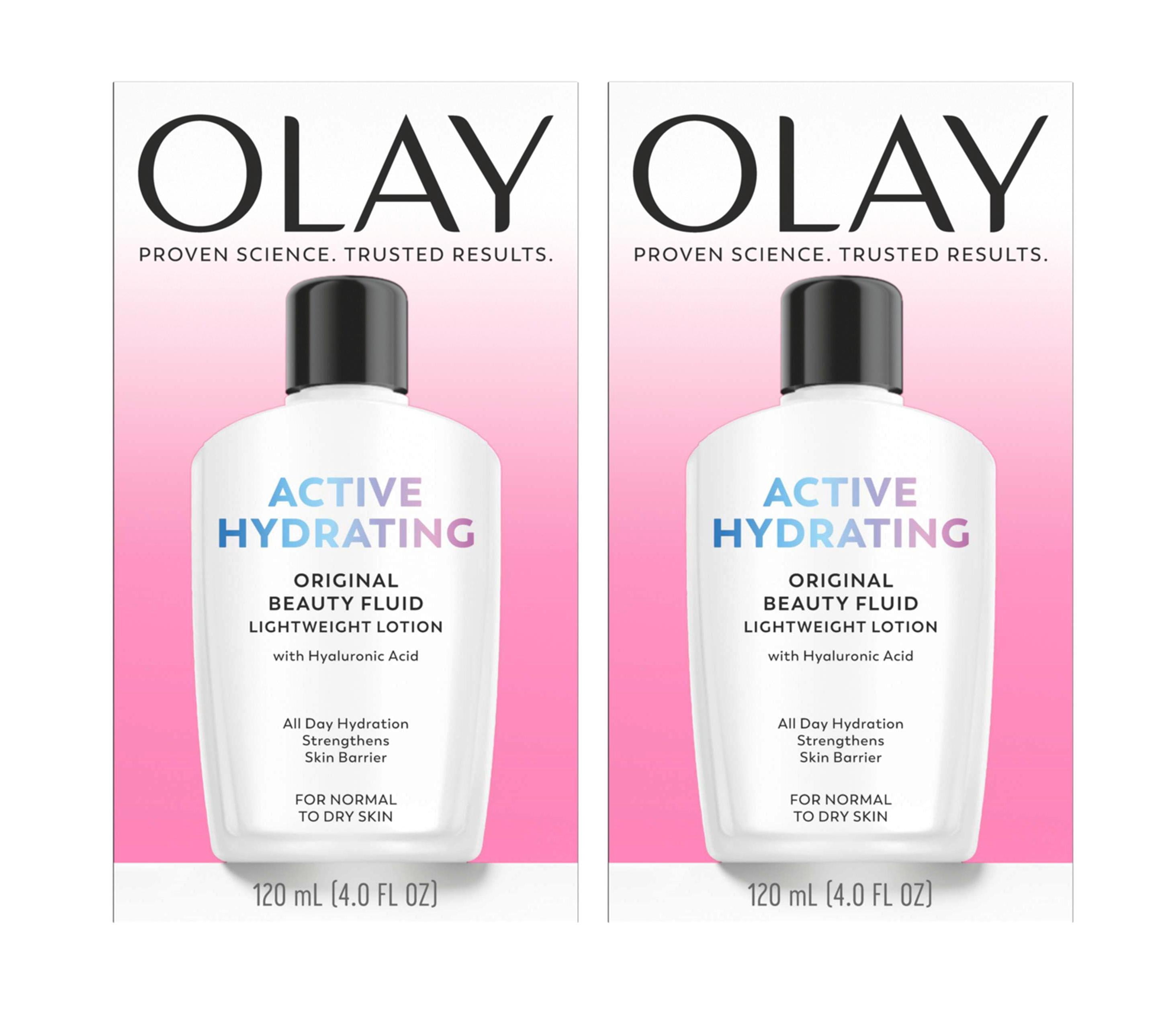 Olay Face Moisturizer, Active Hydrating Beauty Fluid, Original, 4 Oz ...