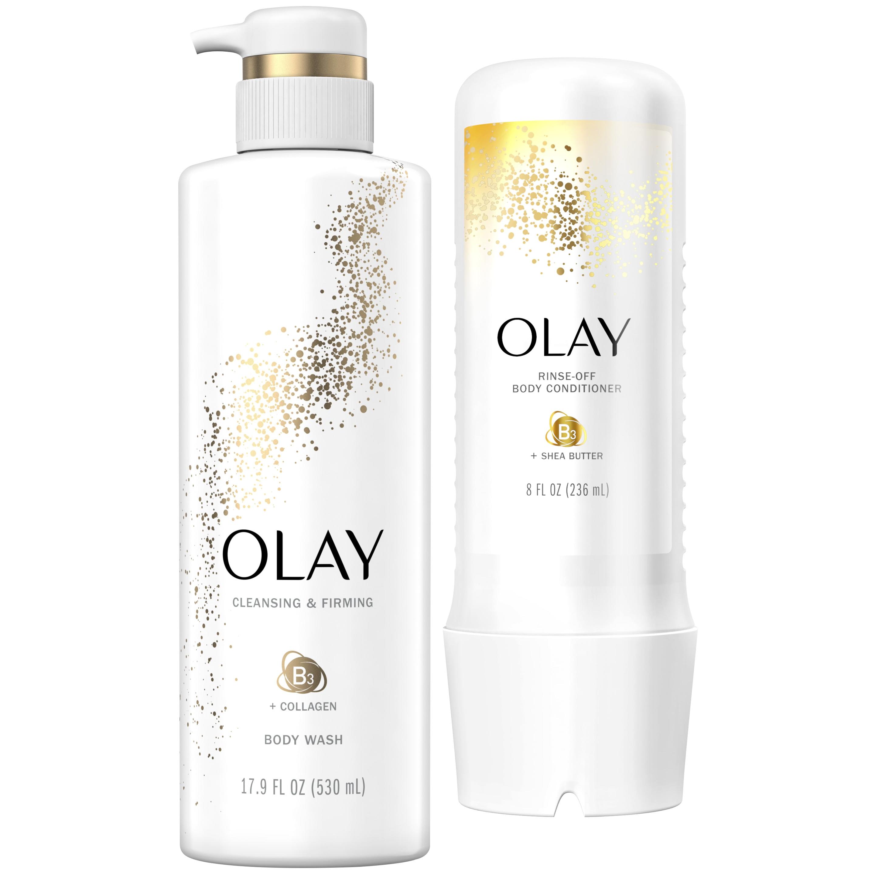 Olay Firming Body Wash for Women with Collagen & Olay Rinse Off Body ...