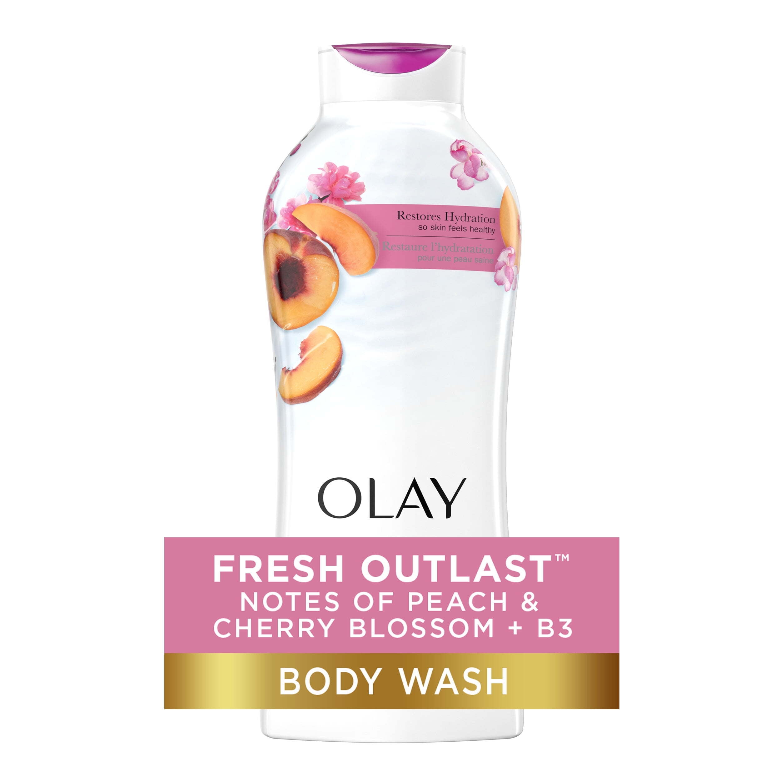 Olay Fresh Outlast Body Wash, with Notes of Peach and Cherry Blossom ...