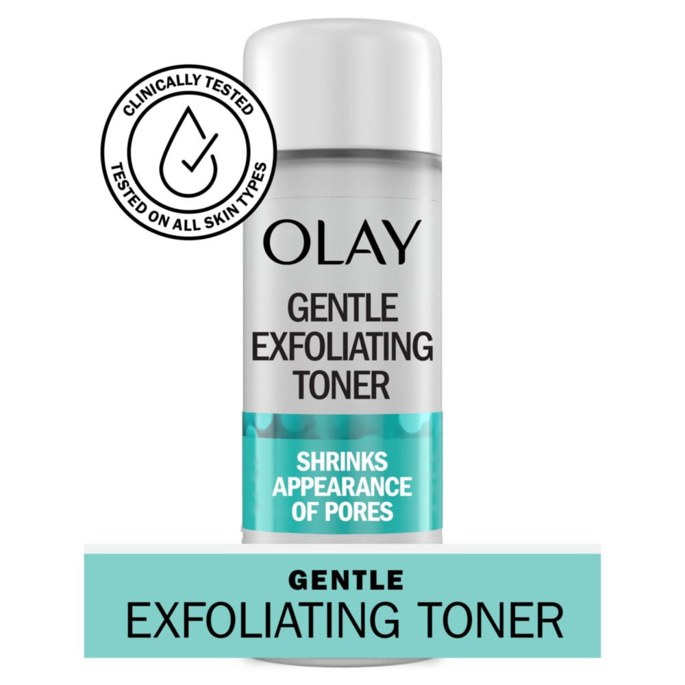 Olay Gentle Exfoliating Toner, Fragrance Free, 4.1 fl oz, Pore ...