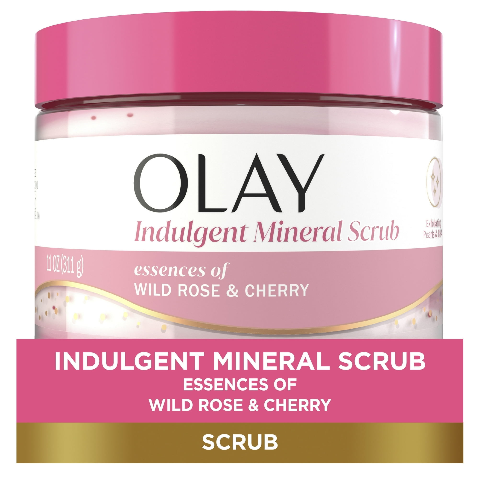 Olay Indulgent Mineral Scrub with essences of Wild Rose & Cherry 11oz ...