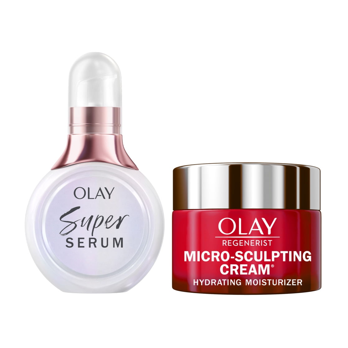 Olay Super Serum and Micro Sculpting Cream, Mini Duo Best Kit Gift Set ...