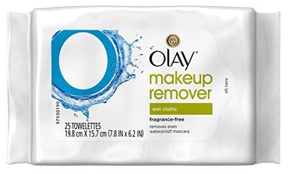 Olay Make-Up Remover Towelettes 25 Count Frag-Free (Pack of 3 ...