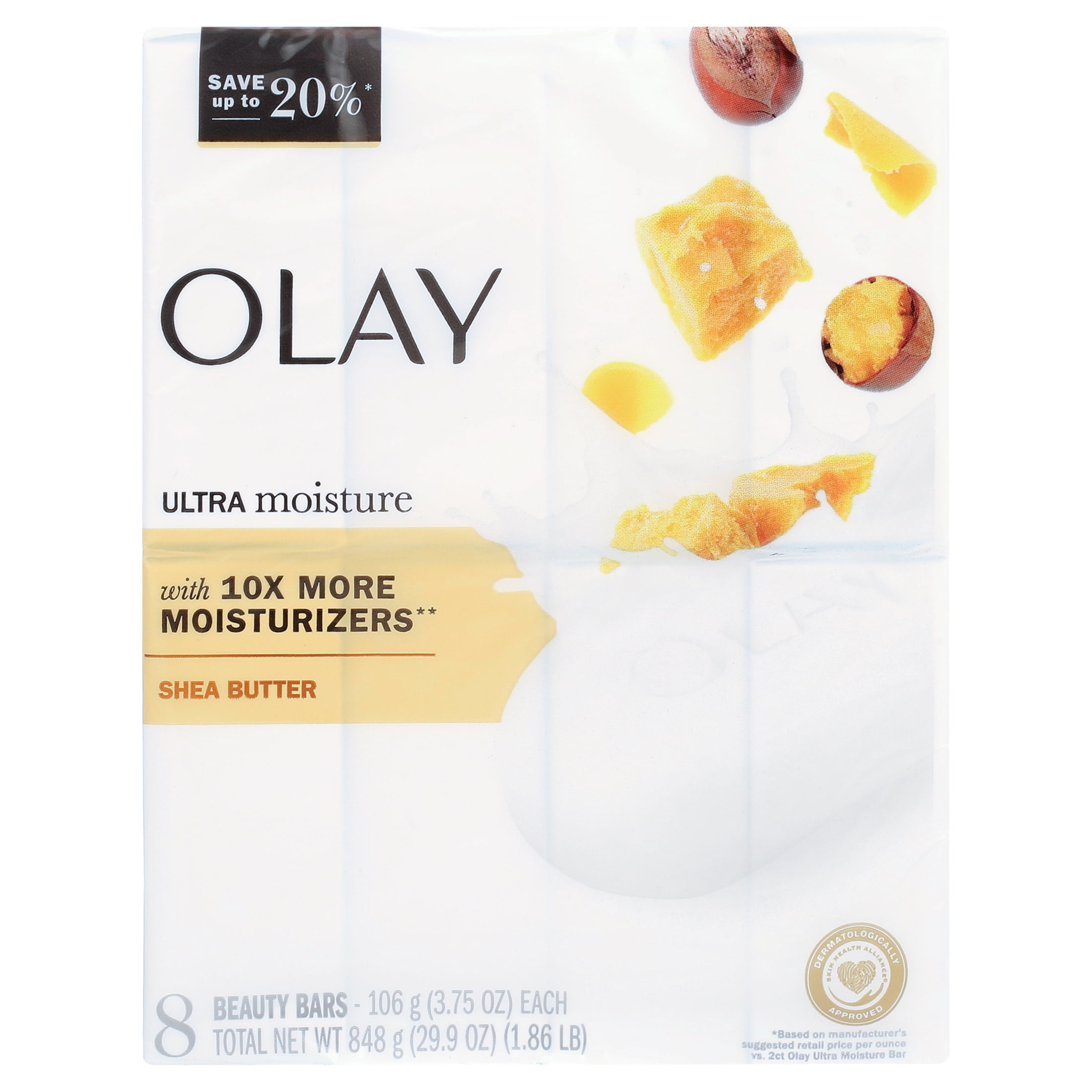 Olay Moisture Outlast Ultra Moisture Shea Butter Beauty Soap Bar 3.75 ...