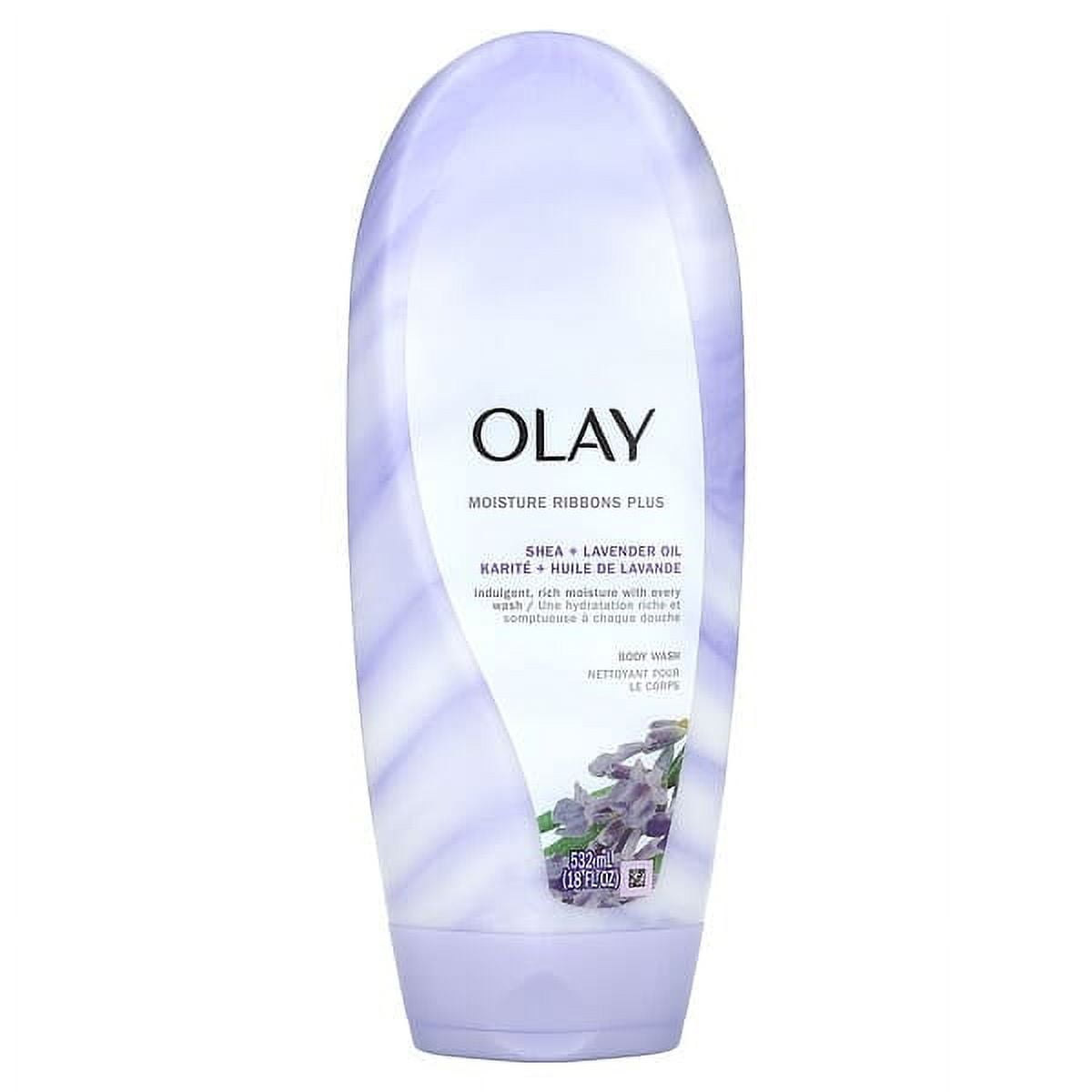 Olay, Moisture Ribbons Plus Body Wash, Shea + Lavender Oil, 18 fl oz ...