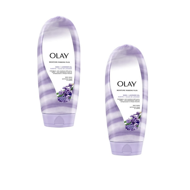 Olay Moisture Ribbons Plus Shea + Lavender Oil Body Wash, 18 oz - 2 ...