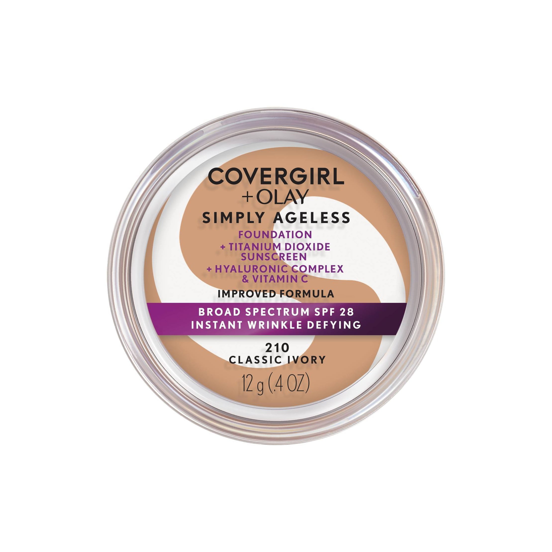 Olay Simply Ageless Wrinkle Defying Foundation Compact - 210 Classic ...