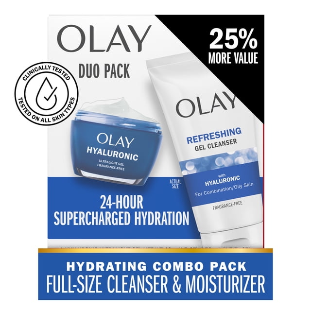Olay Regenerist Hyaluronic + Peptide 24 Duo Pack, Skin Care Gift Set ...