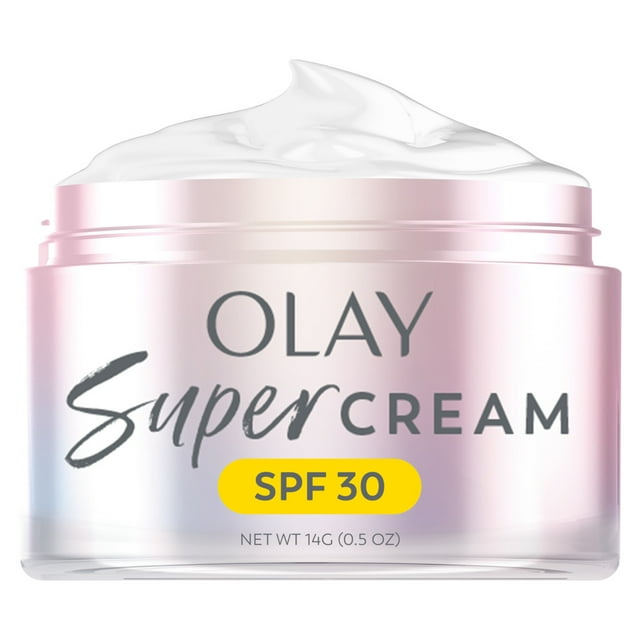 Olay Face Cream Super Serum Cream Face Moisturizer SPF 30, Mini Trial Size, 15 mL - Walmart.com