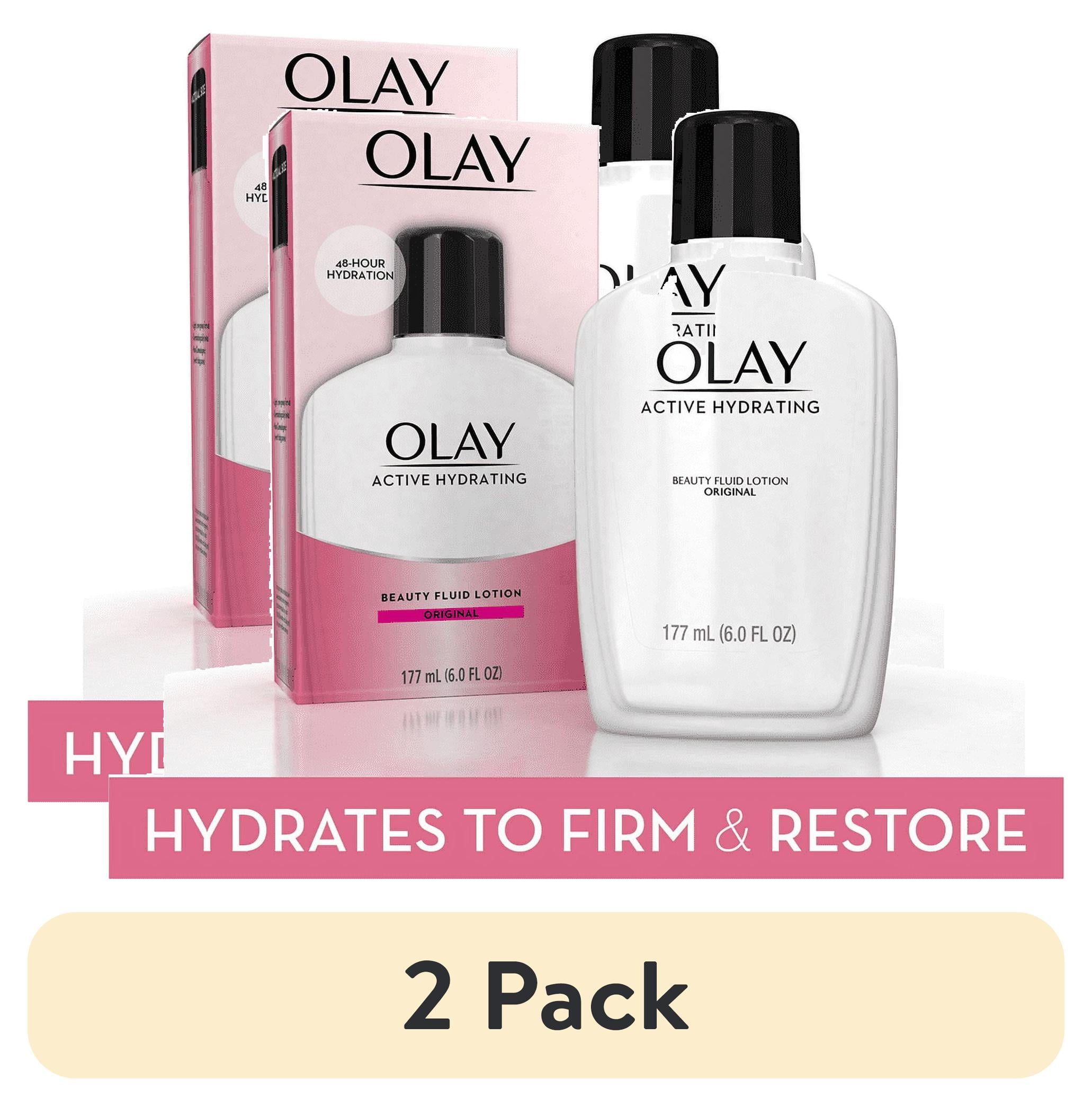 (2 pack) Olay Facial Lotion, Active Hydrating Beauty Facial Moisturizing Lotion, 6 fl oz ...
