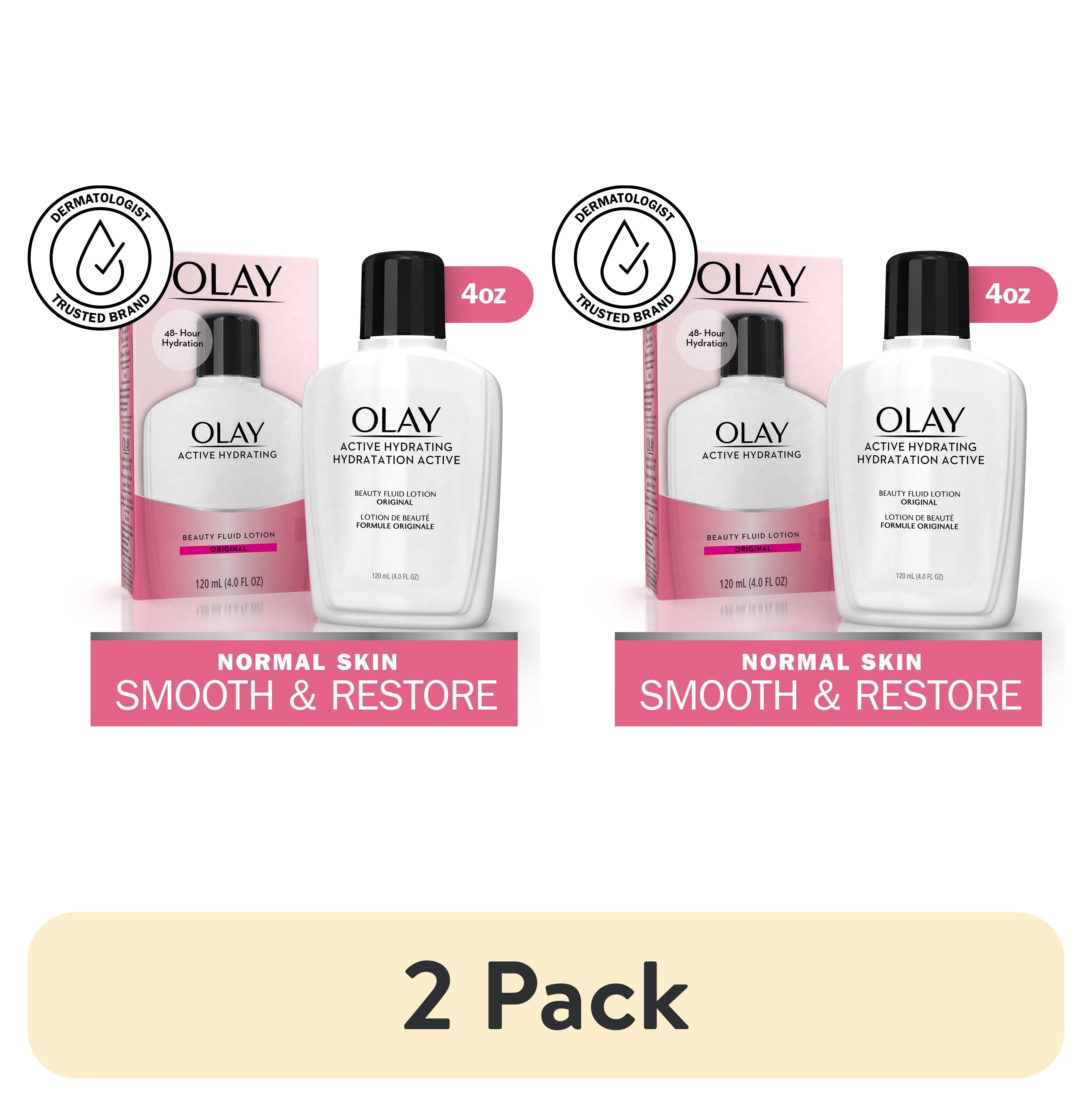 (2 pack) Olay Skin Care Active Hydrating Facial Moisturizing Lotion, for Dryness in All Skin ...