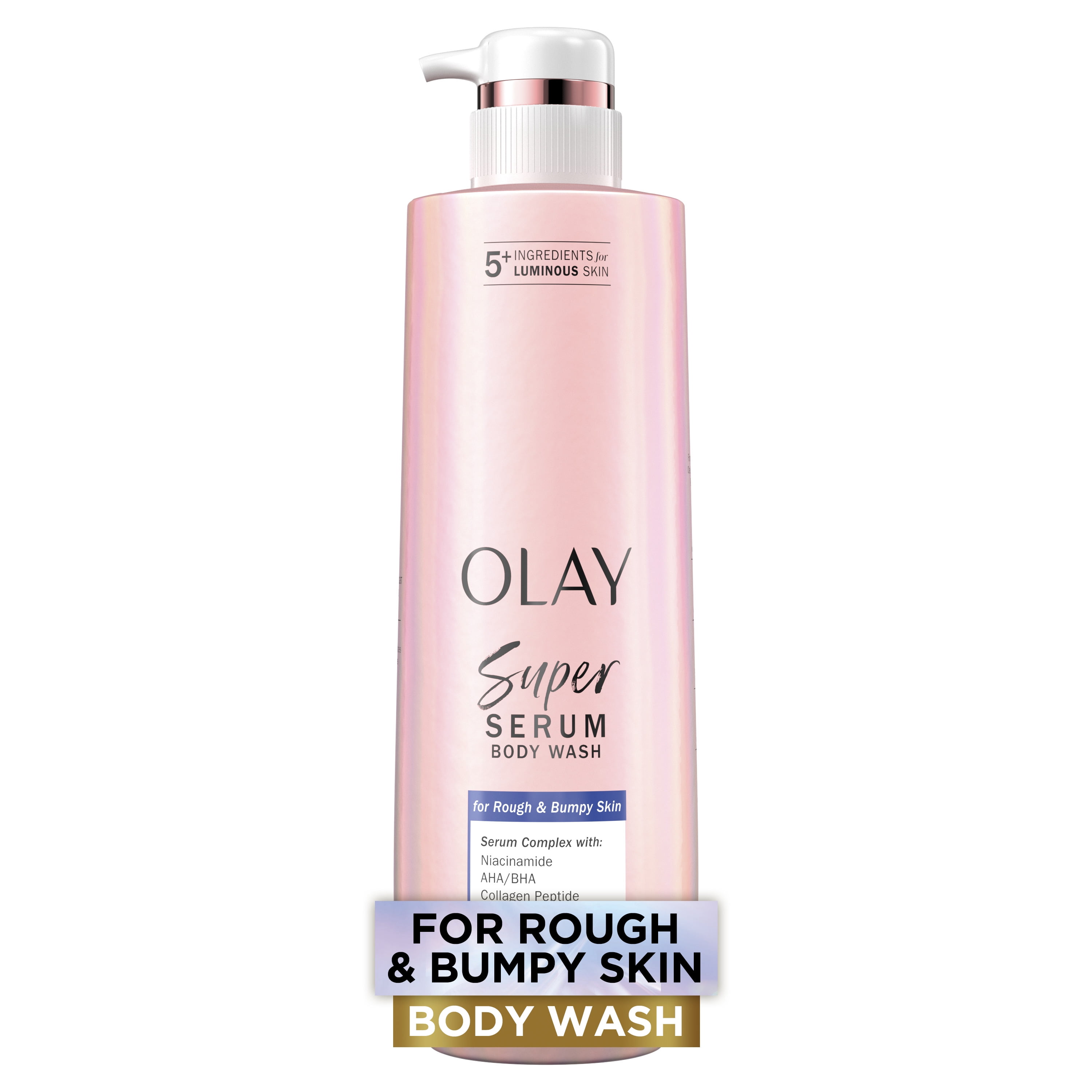 Olay Body Wash for Women, Exfoliating Bump Erasing, Hydrating with AHA ...