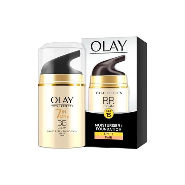Olay Total Effects Bb Cream Spf15 Moisturiser & Foundation Fair 50ml ...