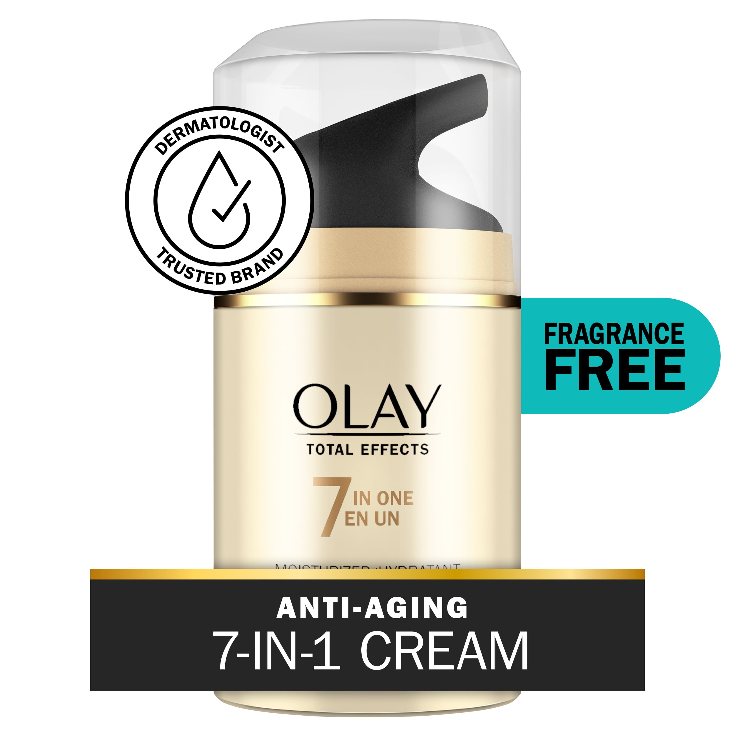 Olay Total Effects Face Moisturizer, Fragrance-Free, Everyday Care for All Skin, 1.7 fl oz ...
