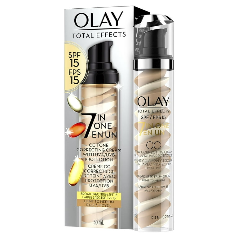 Olay Total Effects Tone Correcting Face Moisturizer With Sunscreen Spf 15 Light To Medium 1.7 Ounces