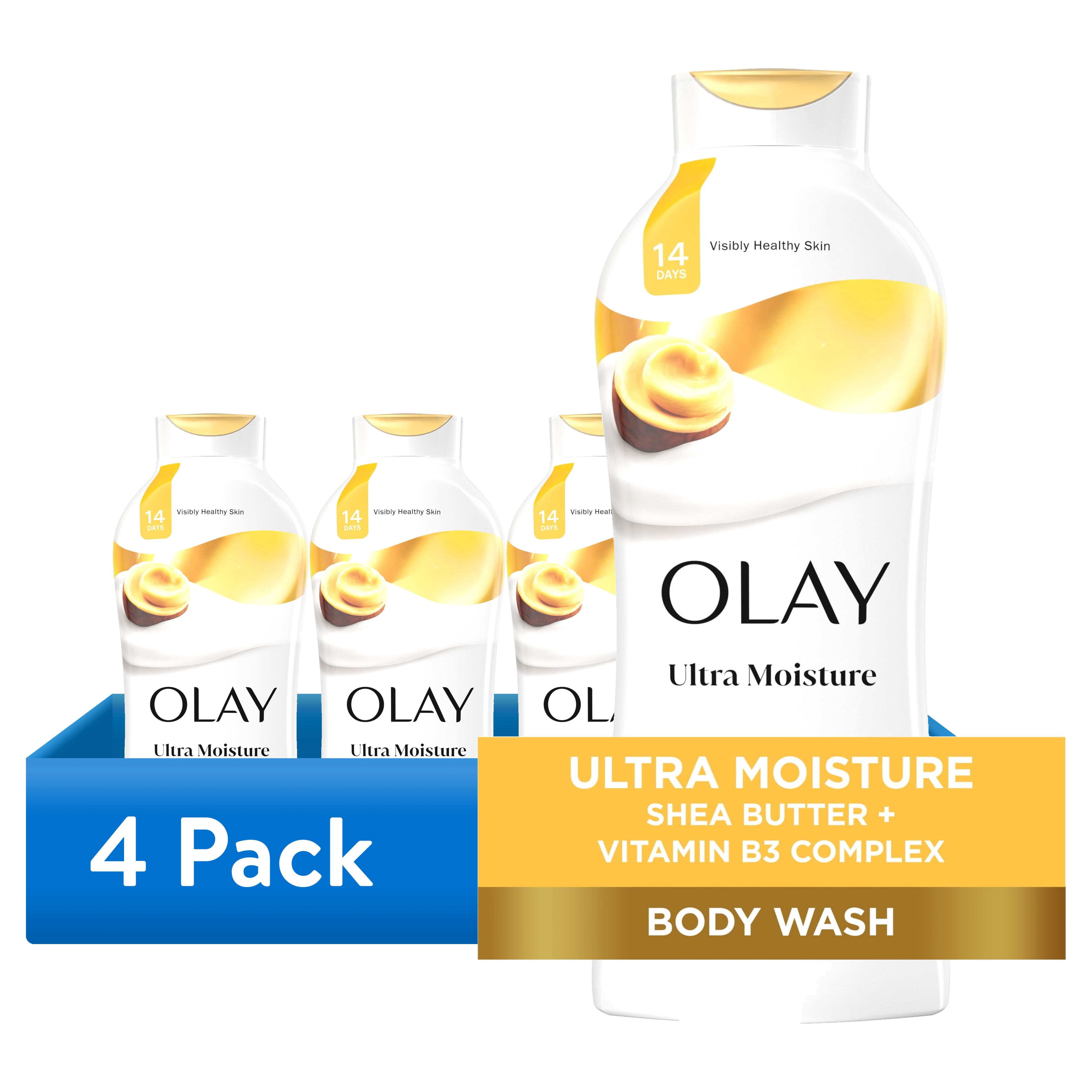 (4 pack) Olay Ultra Moisture Body Wash with Shea Butter, 22 fl oz ...