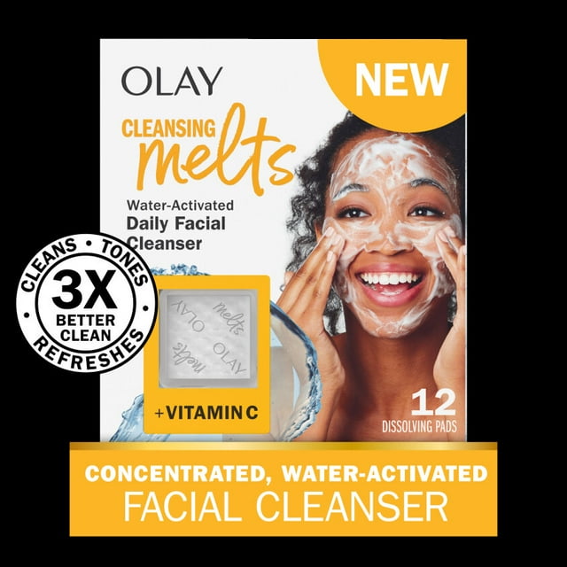 Olay Vitamin C Cleansing Melts, Foaming Face Wash for All Skin Types, 12 Ct - Walmart.com