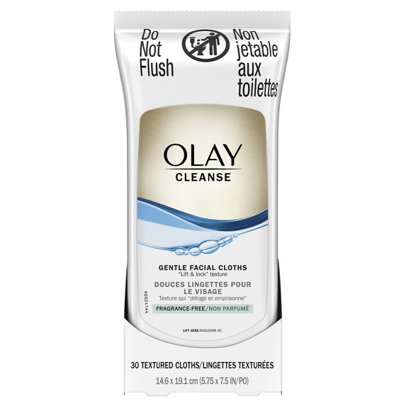 Olay Wet Cleansing Cloths Gentle Clean, Sensitive/Fragrance-Free 30 Ea ...