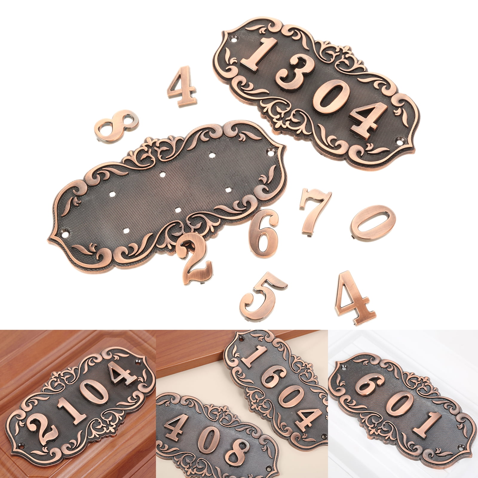 Old Antique Copper House Number Plastic Door Plate Custom Sign Door ...
