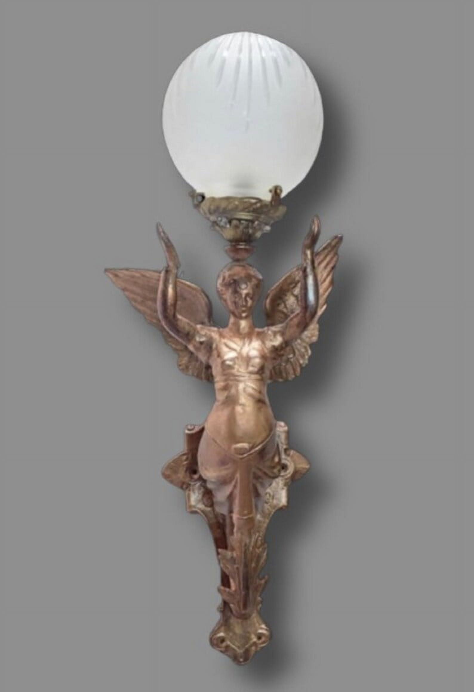 Mermaid Art Deco Sconce Old Antique Vintage Art Deco Nouveau Mermaid