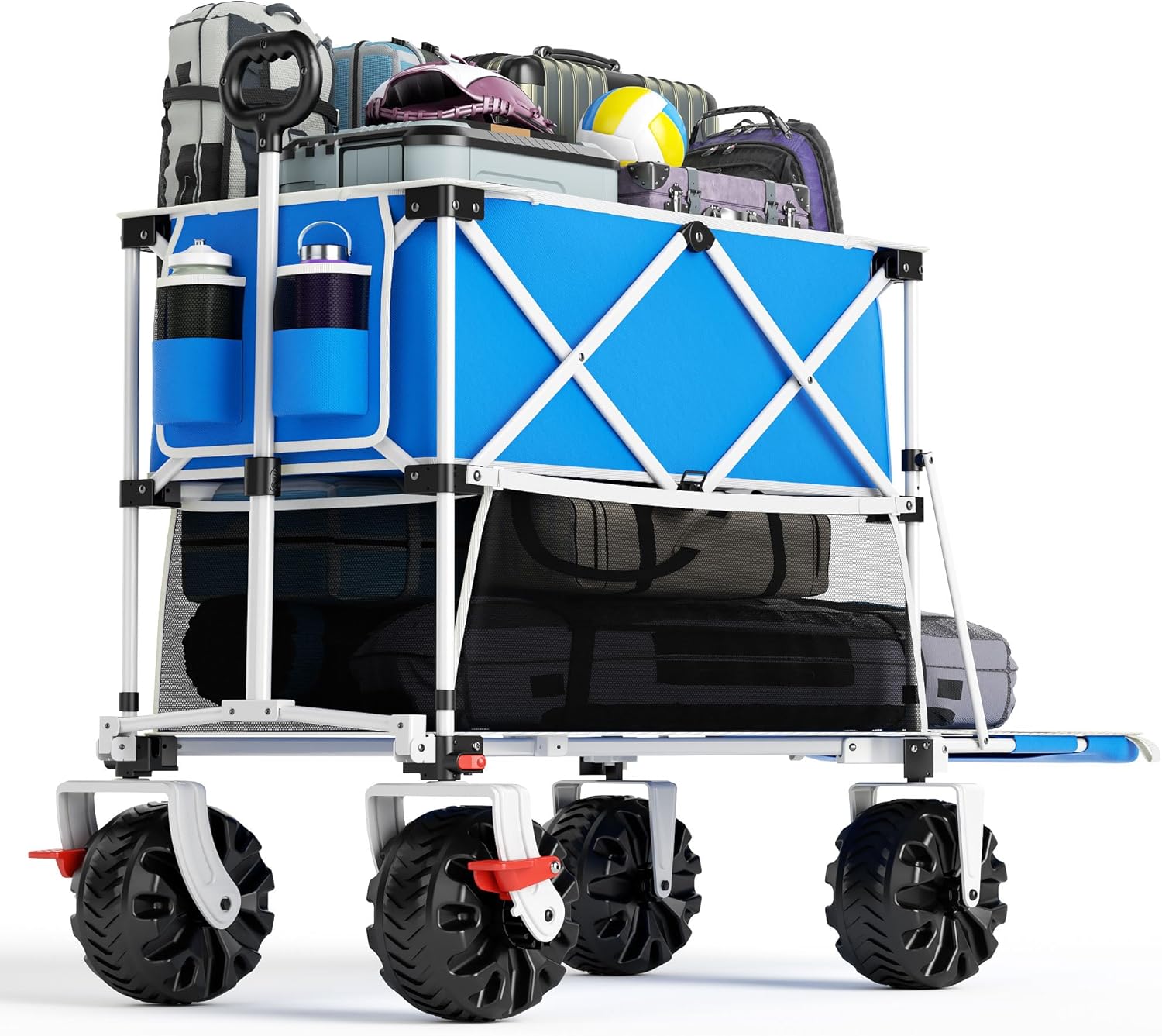 Old Bahama Bay 400L Collapsible Double Decker Beach Wagon with Brakes ...