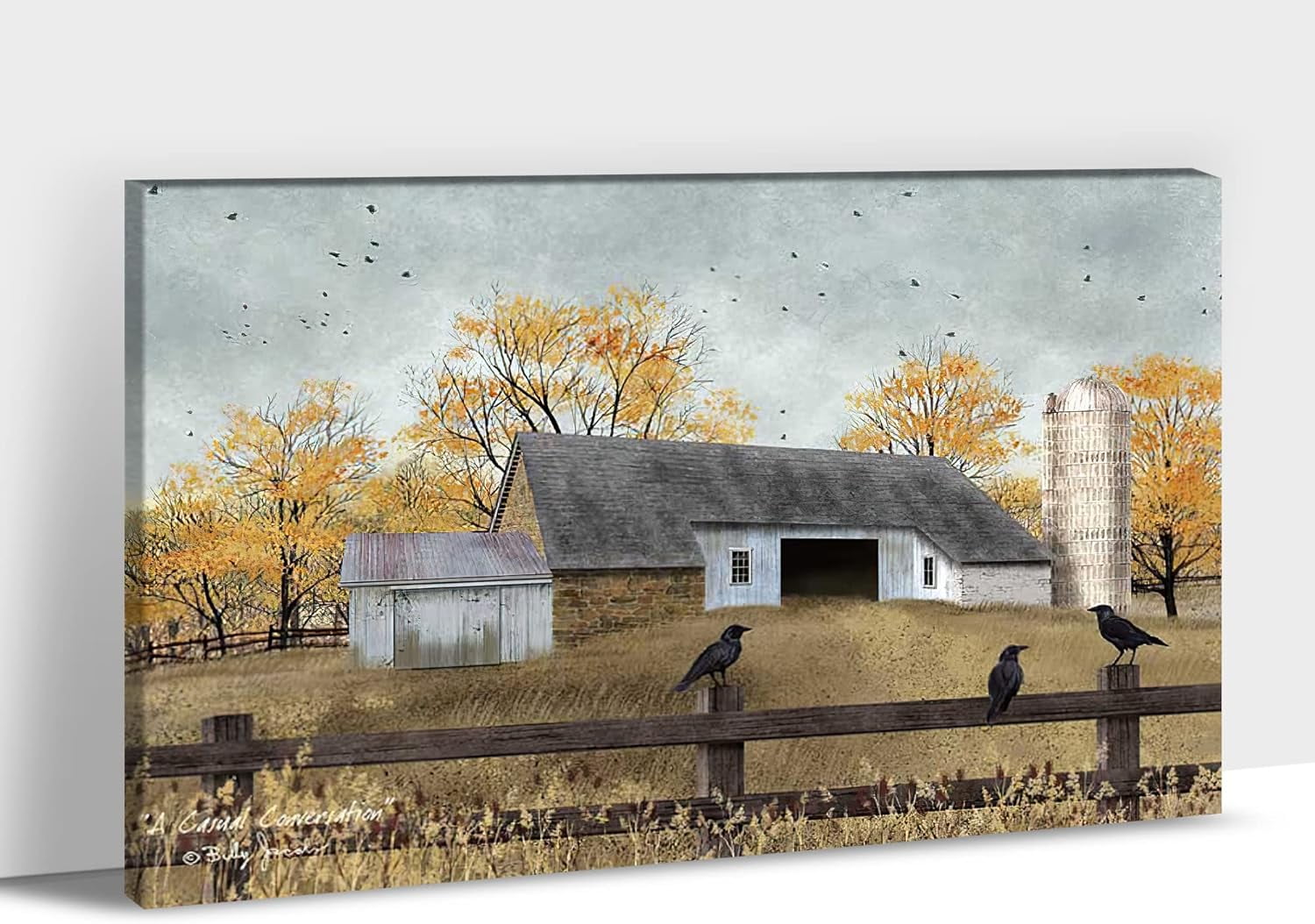 Old Barn Canvas Wall Art Farmhouse Pictures for Wall, Autumn Rustic ...