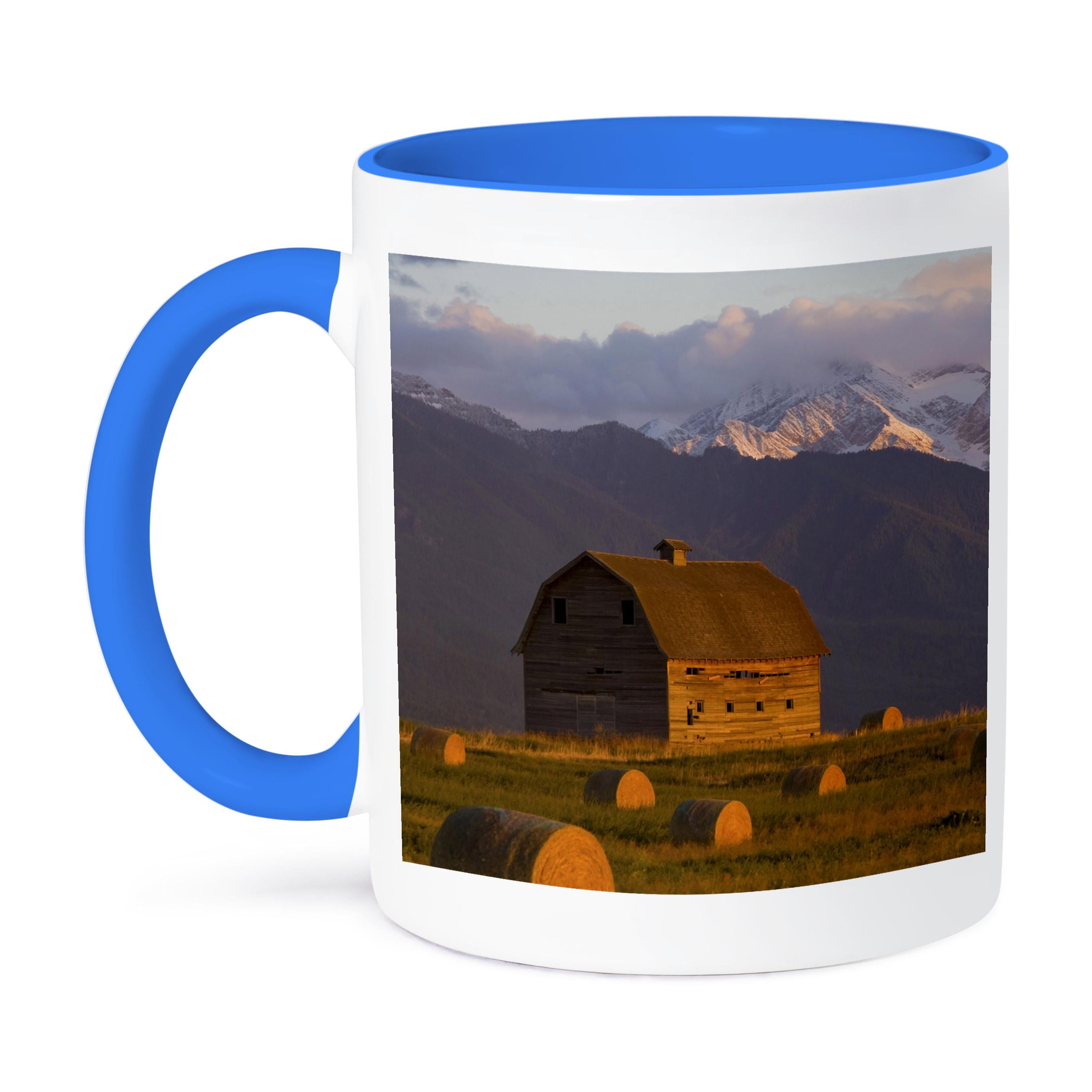 Old Barn, Hay Bales, Mission Mountain Range, Montana - Us27 Cha1117 ...