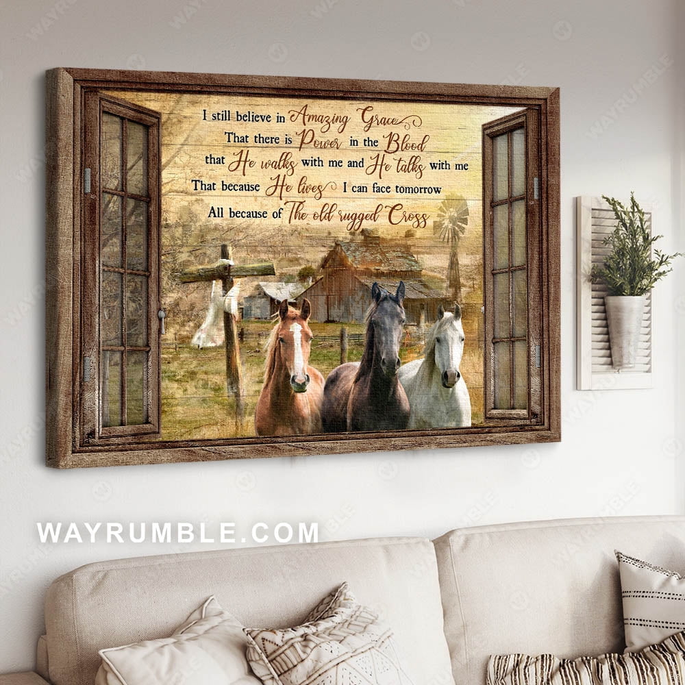 Old Barn Painting, Horse painting, Countryside landscape, I still ...