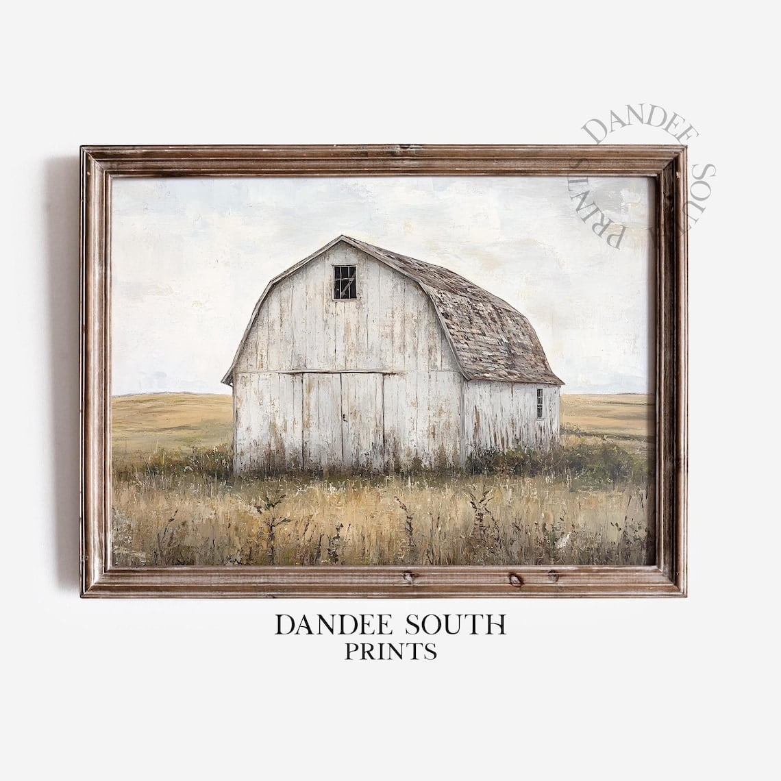 Old Barn Poster, Rustic Rural Landscape Wall Art, Vintage Farmhouse ...