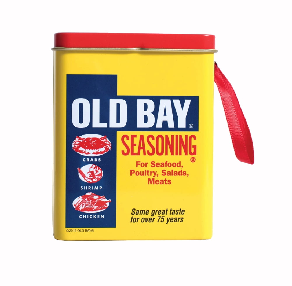 Old Bay Can Tin Metal with Working Lid Holiday Tree Ornament - Walmart.com