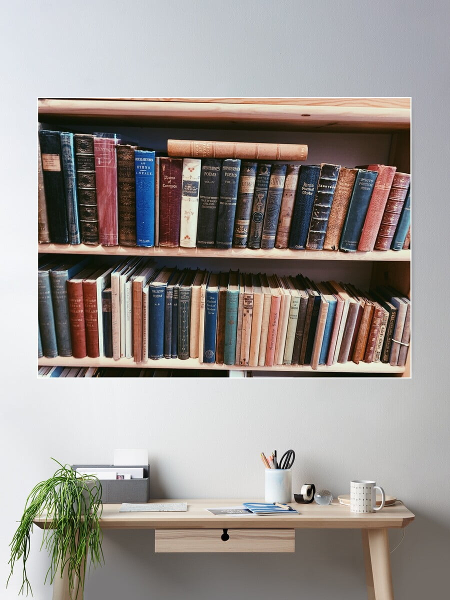 Old Books Poster Wall Art, Modern Wall Decor For Living Room Bedroom ...