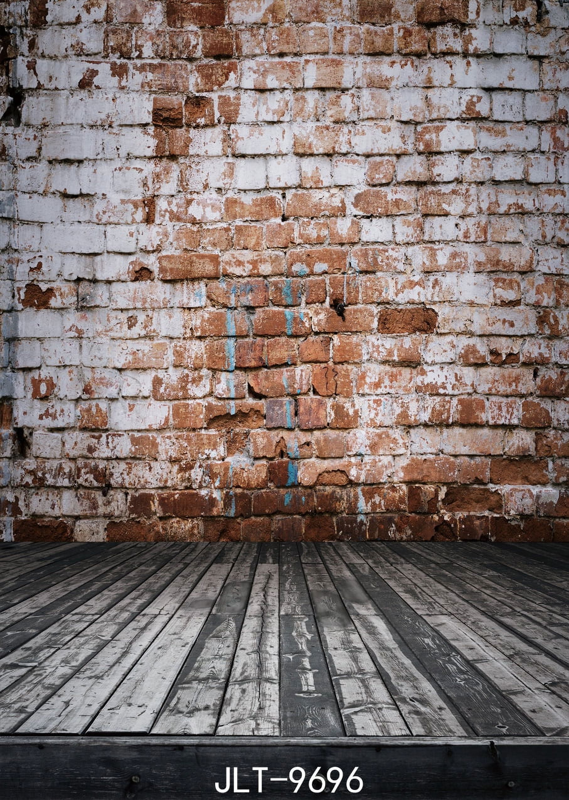 Old Brick Wall Photography Backdrops Wooden Floor Photo Background ...