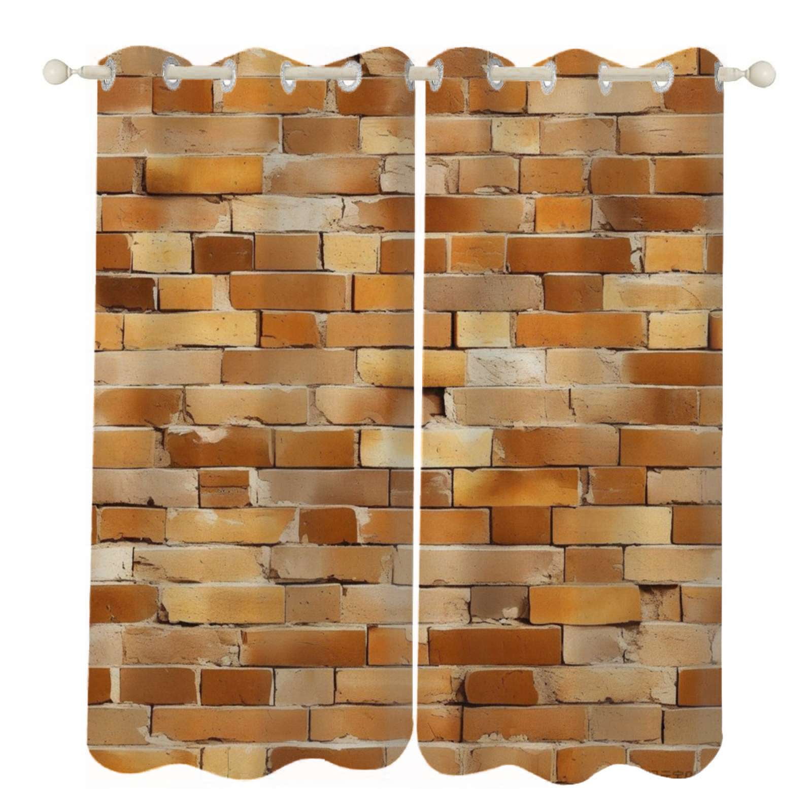 Old Brick Wall Sunshade Curtains Home Bedroom Living Room Dining Room ...