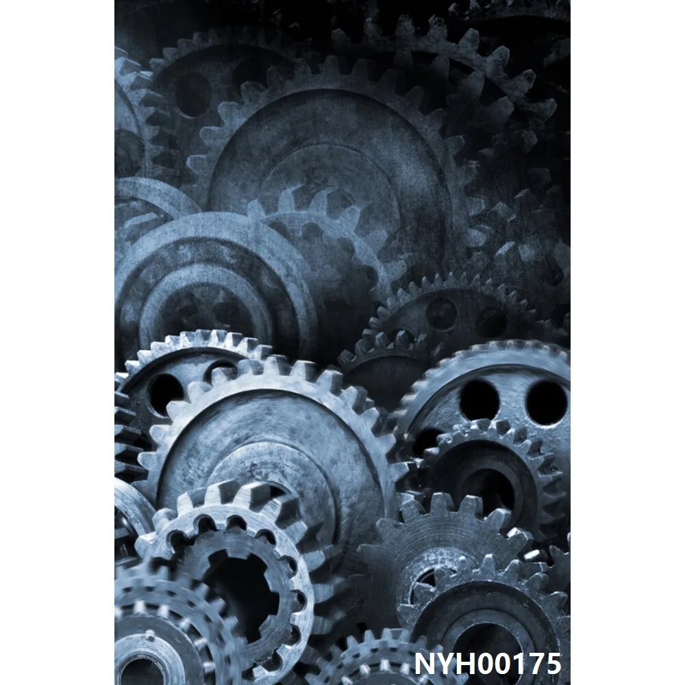 Old Brick Wall Wooden Floor Steampunk House Rusty Gears Photography ...